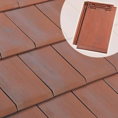 Tuile Alpha 10 double emboîtement pureau plat - rouge nuancé