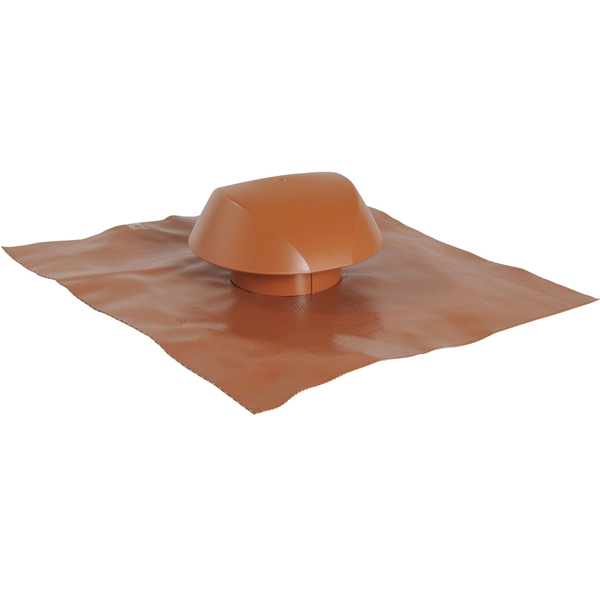 Chapeau de ventilation avec collerette Atemax - Ø 160 MM - Rouge Terracotta