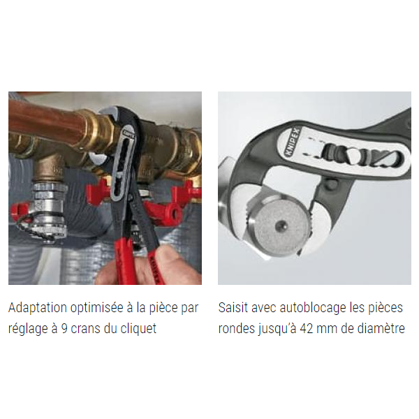 Pince multiprises Alligator Knipex 9 positions 180 mm Poignées gainées