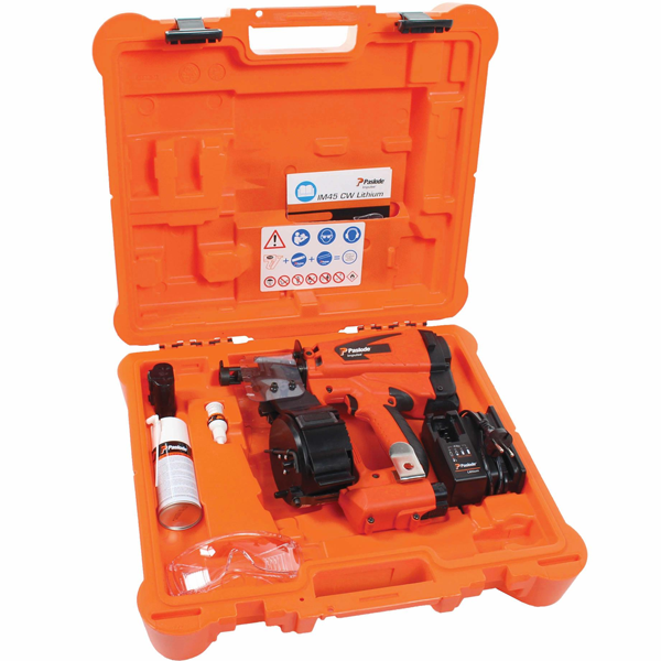 Cloueur autonome gaz à rouleau Paslode IM45 CW Lithium bardeau bitumé