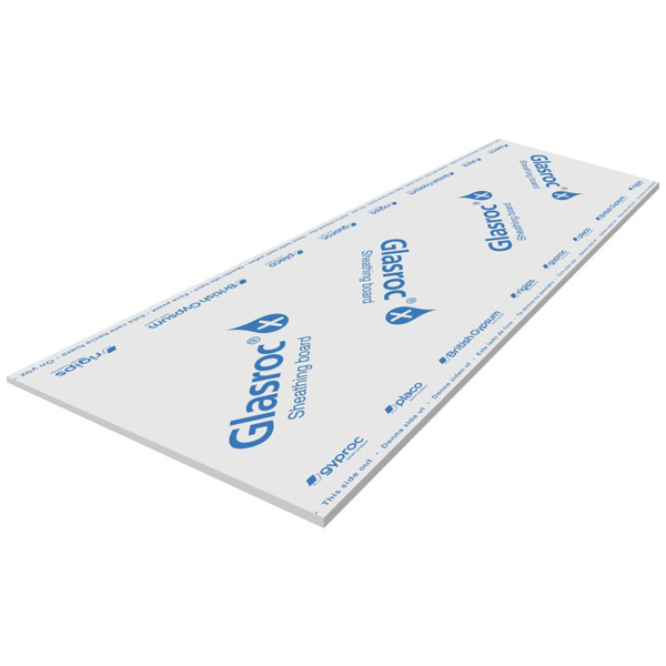 Plaque de platre hydrofuge pour façade extérieure bois Glasroc X 13 Placo