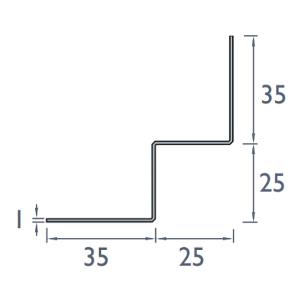 Profil d'angle intérieur pour bardage Cedral Lap - Aluminium laqué ...