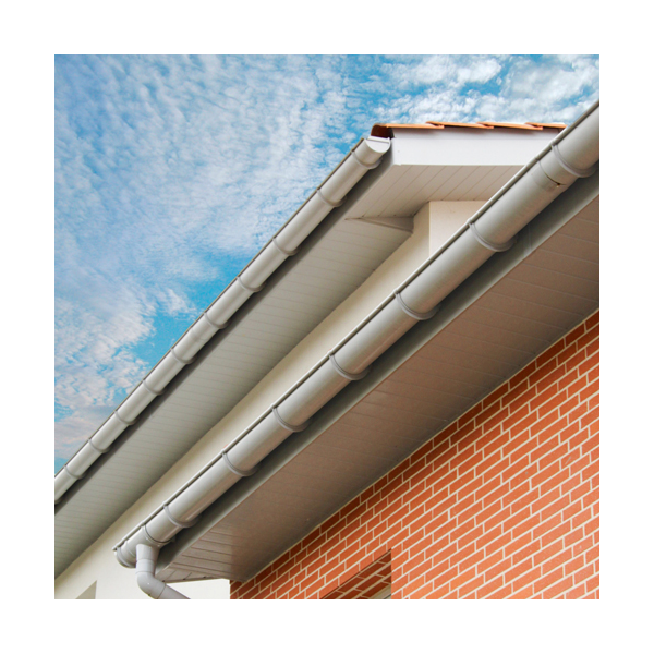 Jonction de gouttière MEP GD25 avec patte support - PVC Blanc