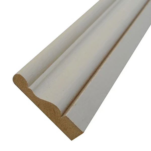 Chambranle Louix XVI en MDF blanc - 38 MM x 10,0 MM - longueur 2,44 M
