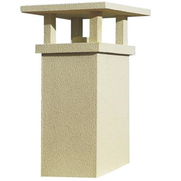 Sortie de toit TRADINOV carrée TCP 30 Pente 25 à 39 % - Ht arrière : 0,68 m