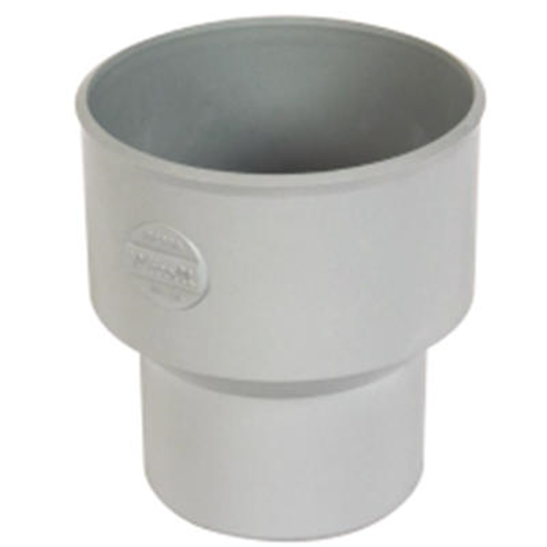 Réduction concentrique PVC pour tube de descente Diamètre 100x80 mm gris