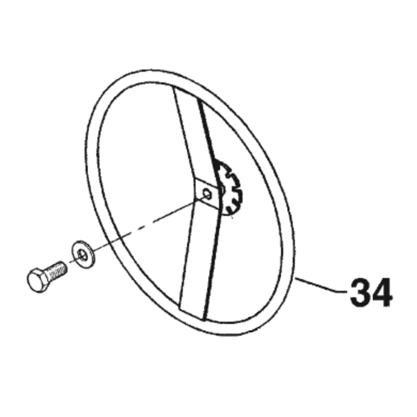 Kit volant avec visserie pour bétonnière Altrad Novipro 350 163035K