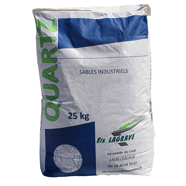 Sable à sabler N°2 - granulométrie de 0,61 à 1,48 mm - 25 kg