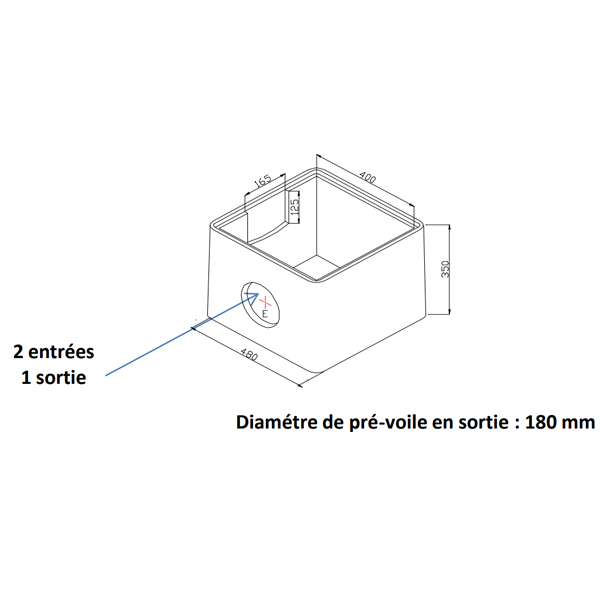 Regard d'eaux pluviales RM40 en béton - 40 x 40 x 30 CM