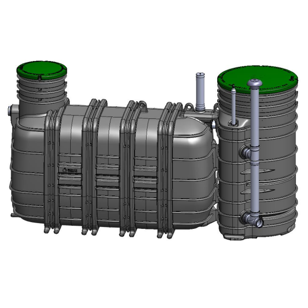 Fosse toutes eaux - Monoblock-3-5 V3 Biorock - sortie gravitaire ...