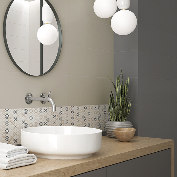 Faïence murale effet '"brillant" JOLLY Brillo - Gris 20 CMx60 CM