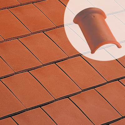 Tuile faîtière 1/2 ronde à emboîtement 717