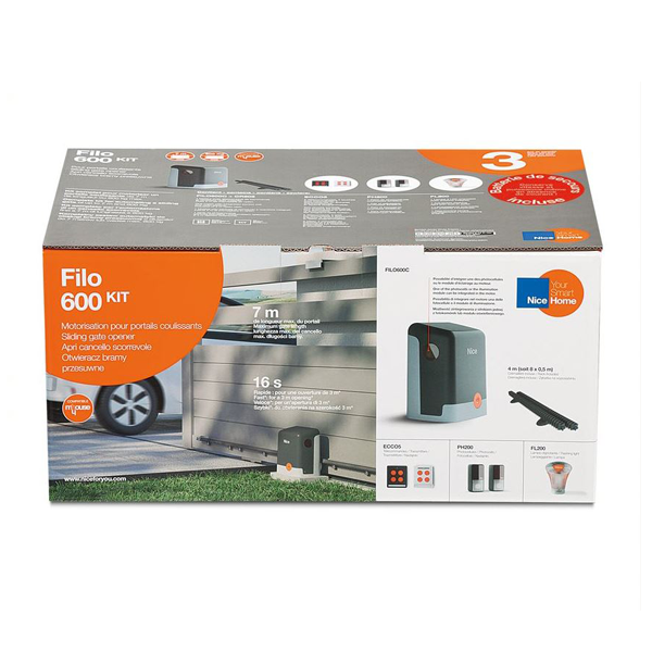 Motorisation pour tout type de portail coulissant 7 m 600 kg max Filo ...