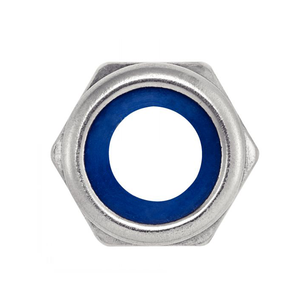 Écrou hexagonal indesserrable avec bague nylon - Diamètre 8 mm - DIN985 ...