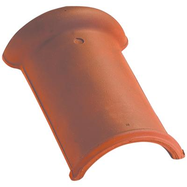 Tuile faîtière 1/2 ronde à emboîtement - 717 Edilians - Rouge