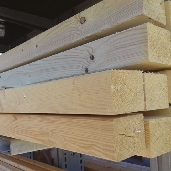 Bois massif abouté KVH en douglas - classe 2 incolore - C24 - 100 x 80 ...