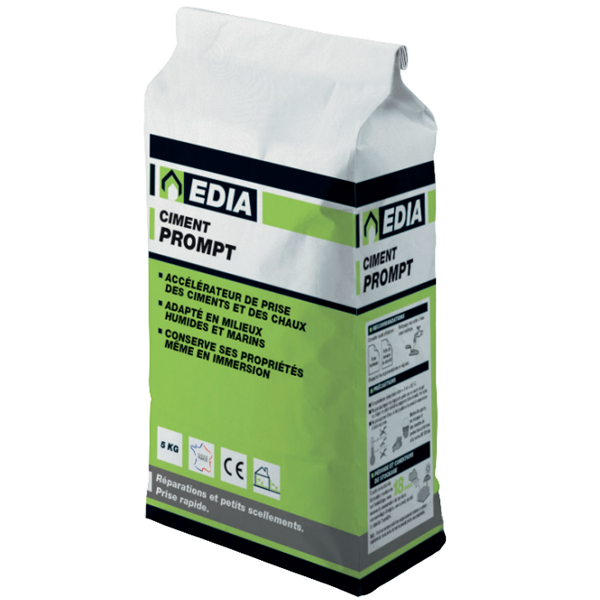 Ciment prompt naturel à prise rapide EDIA sac de 5 kg CIMPREDIA05
