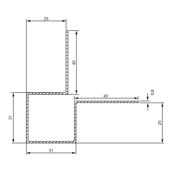 Profilé d'angle extérieur MetalTrim bardage Hardie Plank - Gris métal - 3 M