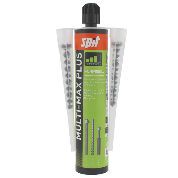 Résine Spit Multi-Max grise - cartouche de 300 mL avec 2 buses