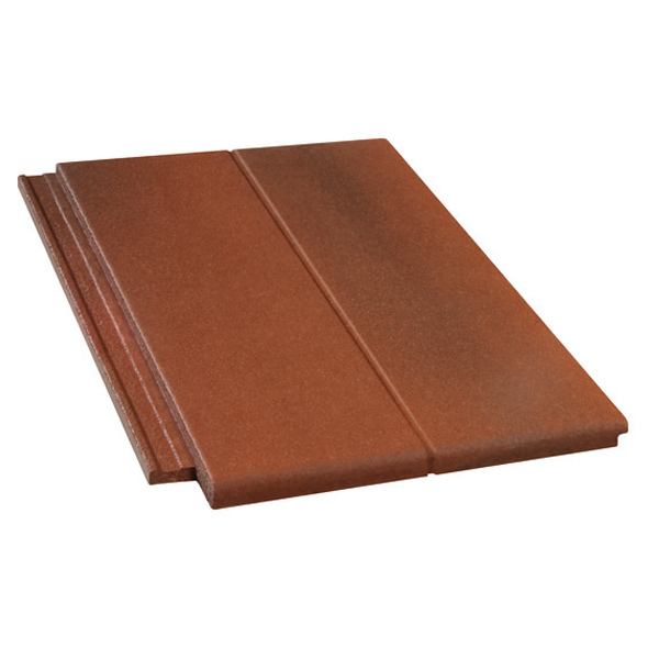 Tuile béton grand moule à aspect plat - Nobilee - Rouge vieilli - 42 x ...