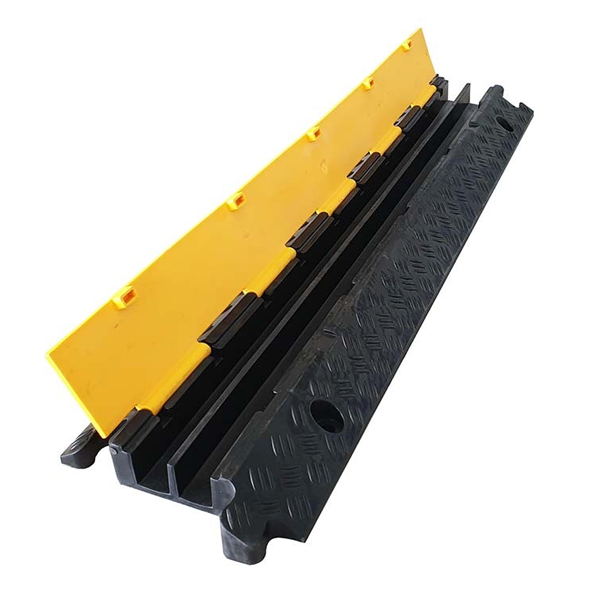 Passe Câbles Industriel 2 Canaux 2 X Ø 32 38 Mm Caoutchouc Jaune Noir