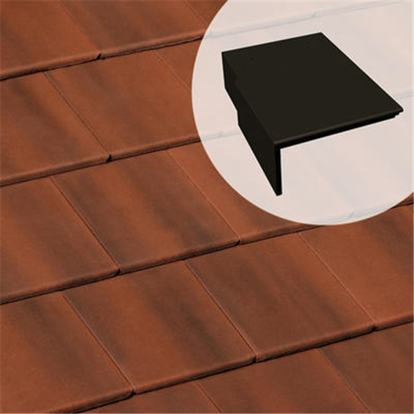 Tuile de rive universelle gauche en béton - Innotech - Rouge vieilli ...