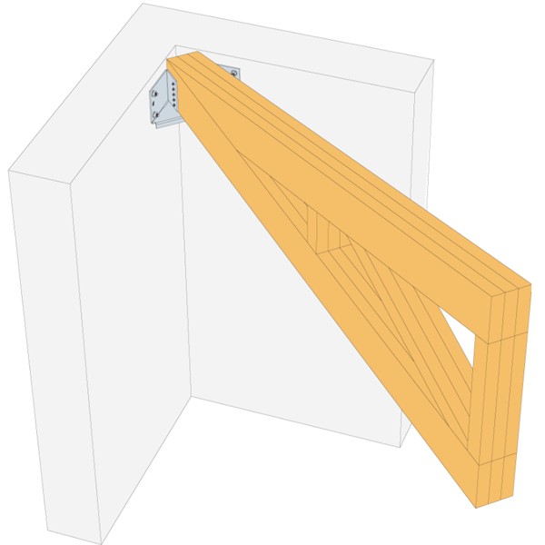 Sabot d'angle maçonné Simpson SAMI pour ferme de 76 x 116 mm - ép. 4 mm
