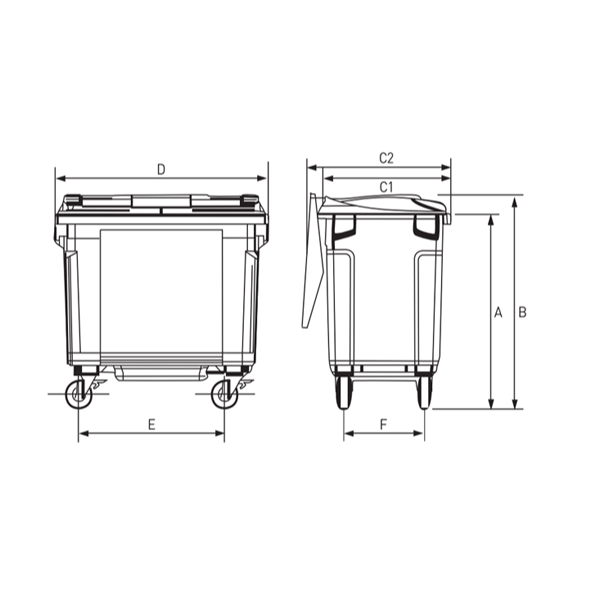 Conteneur Sulo Citybac en PEHD bac gris couvercle vert 4 roues capacité ... Conteneur Sulo Citybac en PEHD bac gris couvercle vert 4 roues capacité ...