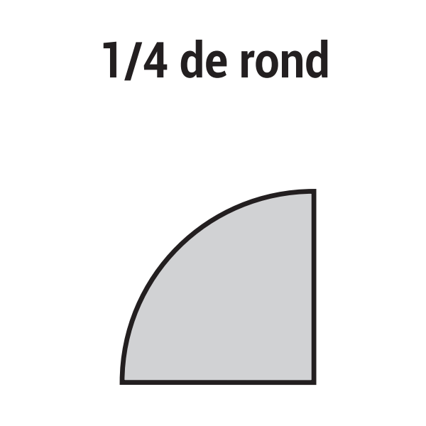 Quart de rond en pin PEFC - section de 15 MM - longueur 2,40 M