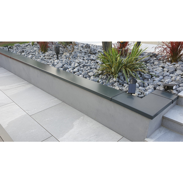 Couvertine plate pour mur Ôdemur en alu - anthracite - 310,0 CM x 27,0 CM