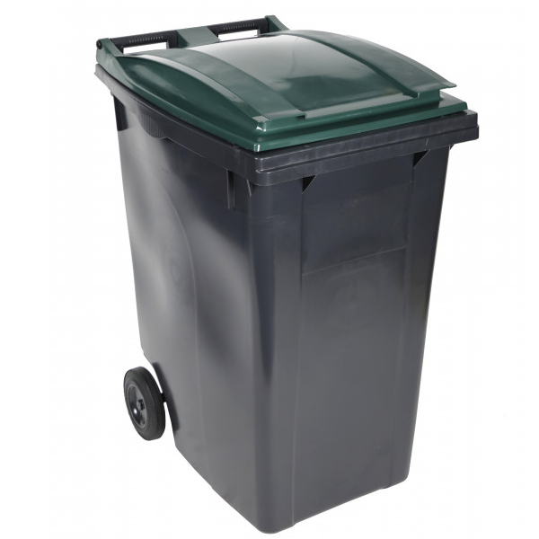 Conteneur Sulo Citybac PEHD bac gris couvercle vert 2 roues 240 litres Conteneur Sulo Citybac PEHD bac gris couvercle vert 2 roues 240 litres