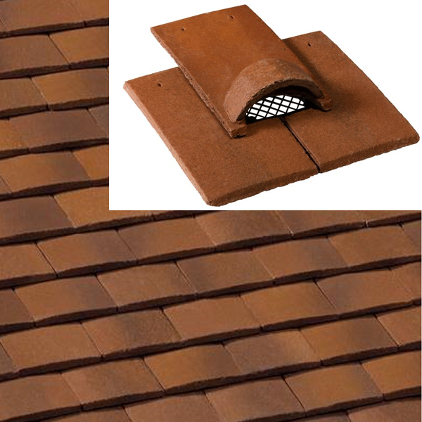 Tuile chatière 3 éléments en béton avec grille PVC - Vieille France ...