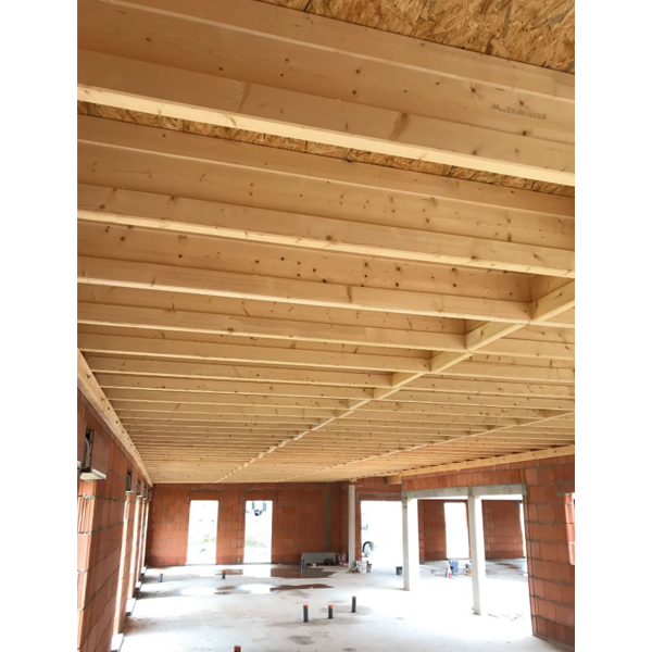 Poutre En I Droite Inopanne Avec âme Bois Massif Sapin Traité Classe 2 Incolore 94 X 300 Mm
