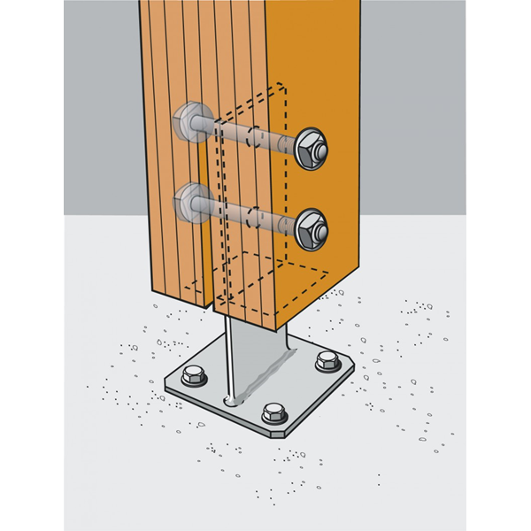 Boulon de charpente acier galva 8.8 Simpson Strong-Tie BSH12/180
