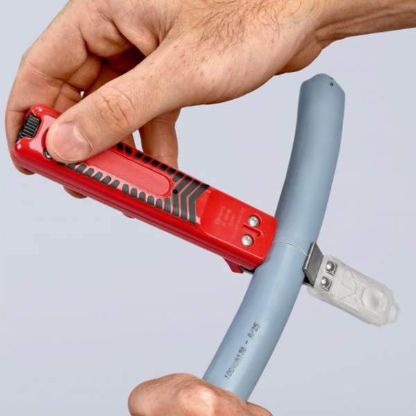 Outil dégainer Knipex câbles ronds standard Lame scalpel Longueur 165mm