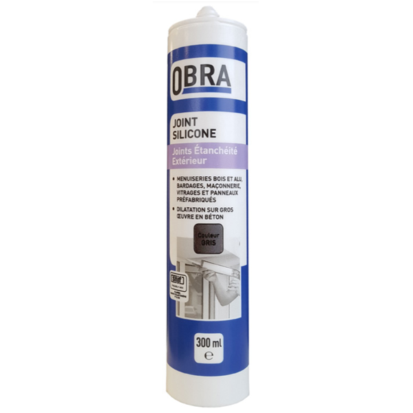 Mastic silicone pour joint étanchéité extérieure Obra