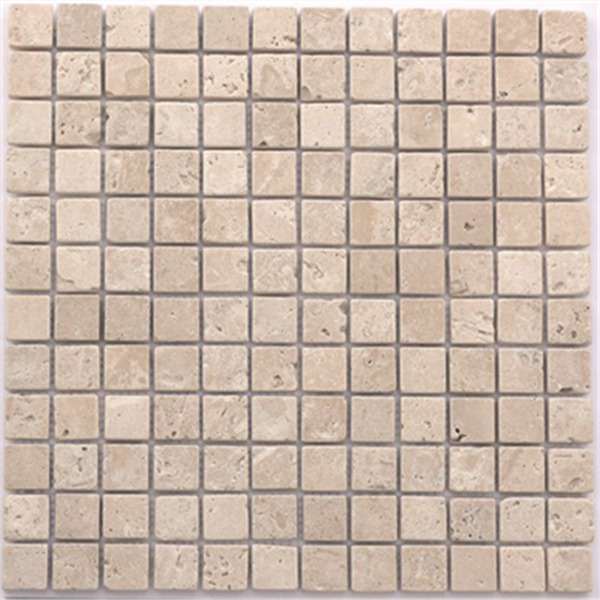 Mosaïque pierre naturelle calcaire TRAVERTIN - Light mix - 2,3x2,3 cm ...