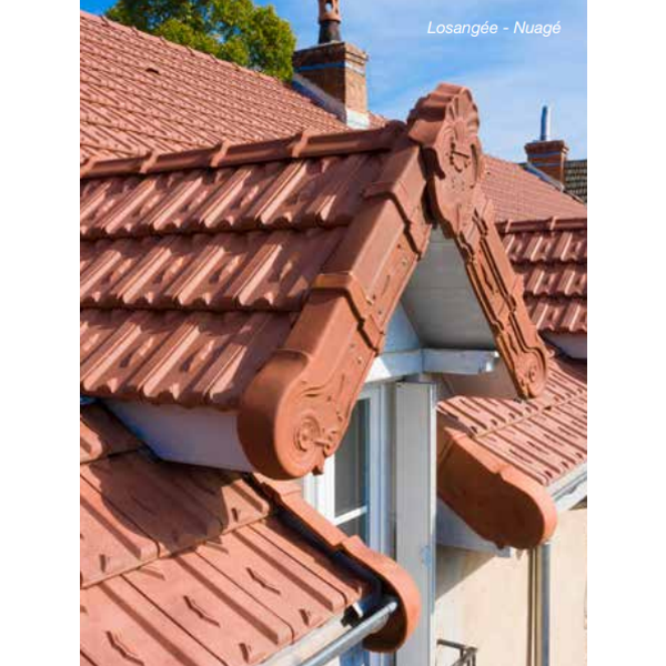 Tuile terre cuite à losange - Losangée - emboîtement grand moule à ...