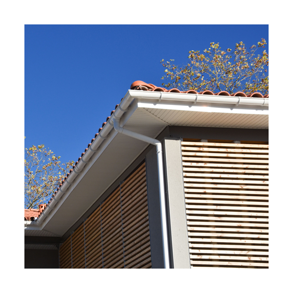 Gouttière MEP GD25 en PVC Gris - développé 250 MM - 4 M