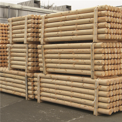 Rondin de bois fraisé en pin - traité classe 4 vert - 100 mm x 3,00M