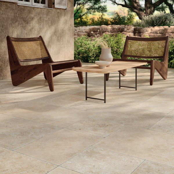 Carrelage sol extérieur Timestone Grip Beige - 50 CM x 33,3 CM - ép.9 MM