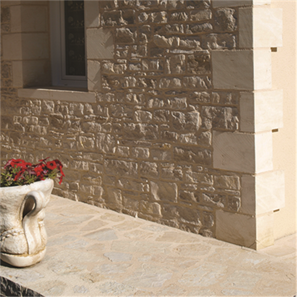 Pierres naturelles du Lot - pose en opus incertum - Ép.De 20 à 40 MM