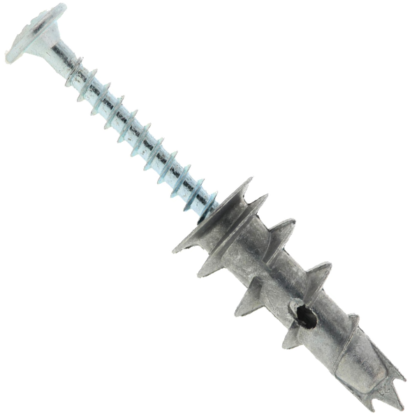 Cheville autoforeuse zamak pour plâtre Spit Driva TP12 avec vis plate