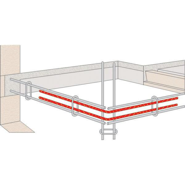 Équerre de liaison - 50,0 CM x 50,0 CM - Ø du fil 8 MM - longueur 1 m