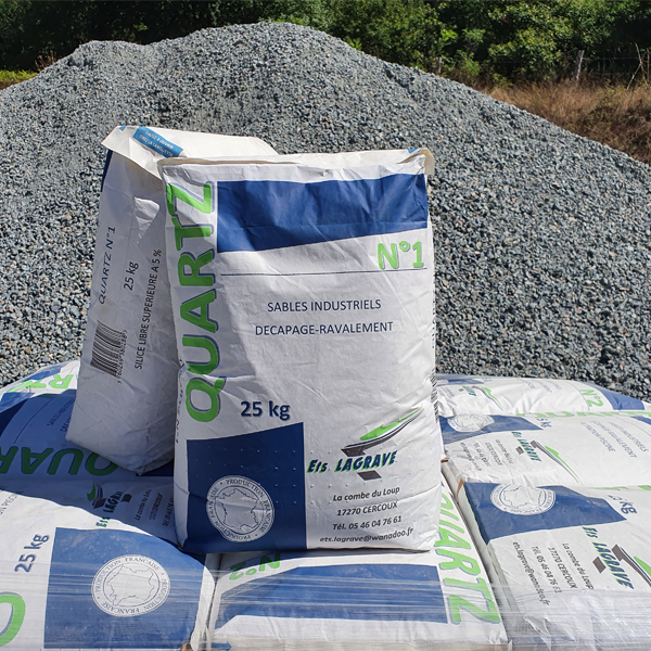 Sable à sabler N°1 - granulométrie de 0,36 à 0,61 mm - 25 kg