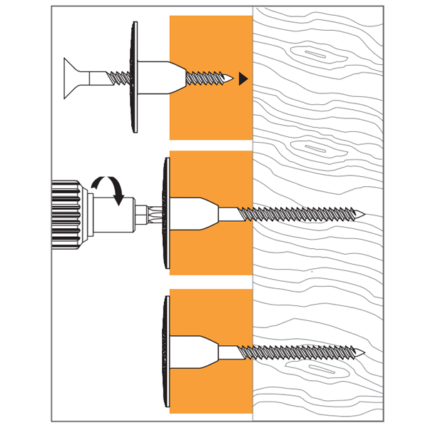 Cheville Isowood Spit fixation isolant 60mm diamètre 60mm x 200