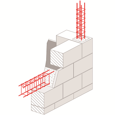 Armature de chaînage acier sismique zone 4 dim. 8 x 8 cm - Long. 6,00 ...